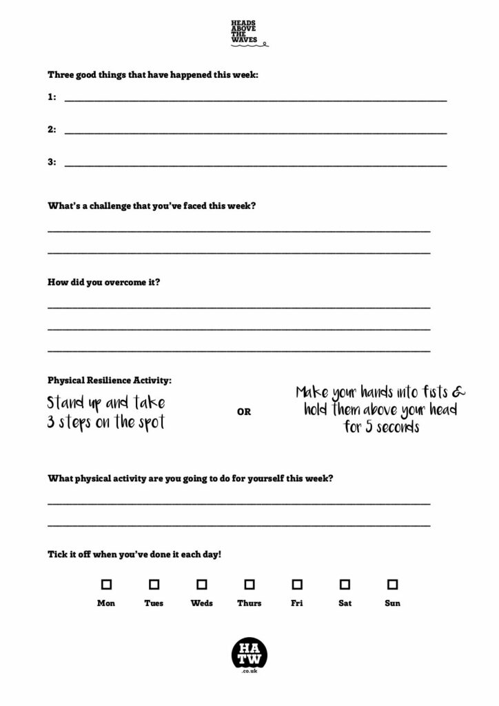 1 - Physical Resilience Worksheet – Heads Above The Waves 1 - Physical Resilience Worksheet – Heads Above The Waves